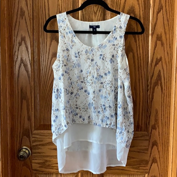 GAP | Tops | Gap Beigh Blue Brown Tank Top S | Poshmark